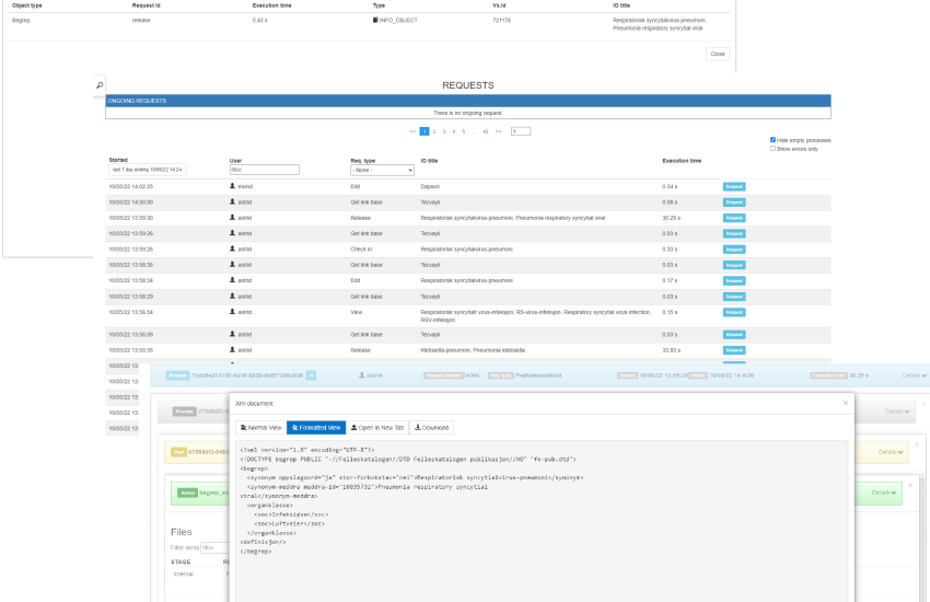 CLS Process Dashboard | dev.thot-soft.com